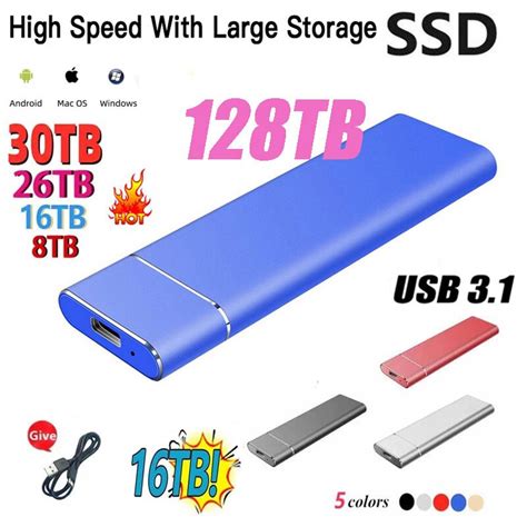 휴대용 외장 솔리드 스테이트 하드 드라이브 고속 500gb 2tb 4tb 8tb 16tb Ssd Usb 31 인터페이스 노트북 Mac용 모바일 하드 디스크