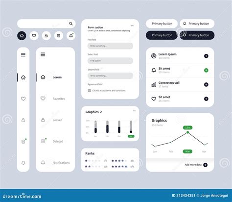Big And Improved Ui Kit For Web Designing Mobile Apps With The