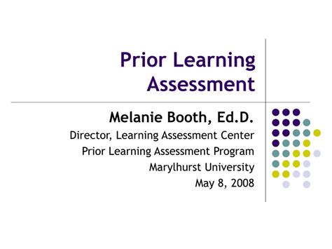 Ppt Prior Learning Assessment Powerpoint Presentation Free Download