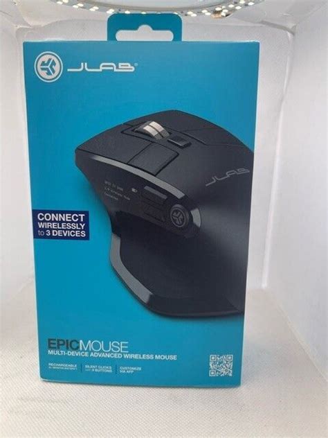 Used New Jlab Epic Mouse Multi Device Advanced Bluetooth Wireless Ubb