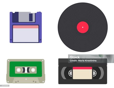 Outdated Technologies In Flat Style Stock Illustration Download Image