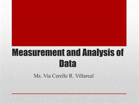 Measurement And Analysis Of Datapptx