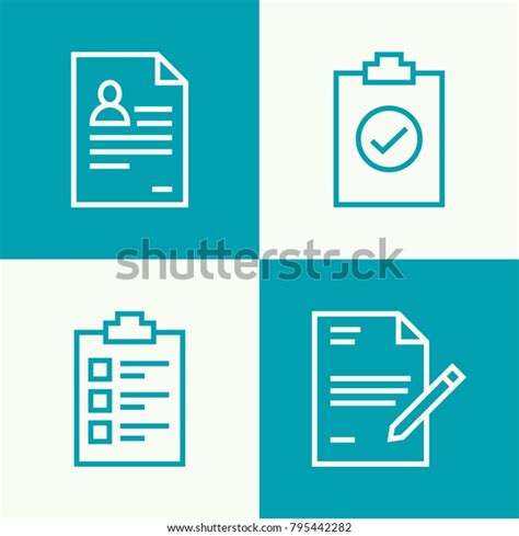 Checkmark Checkbox Document Vector Sign Stock Vector Royalty Free