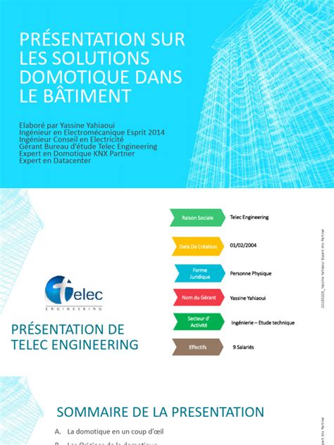 Solutions Domotiques Par Telec Engineering Pdf Domotique Cyberespace