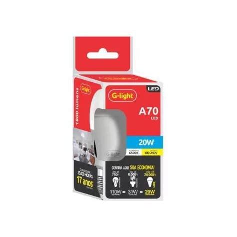 Lâmpada Led Ence T60 20w 6500k Branco Frio G Light Lâmpada De Led