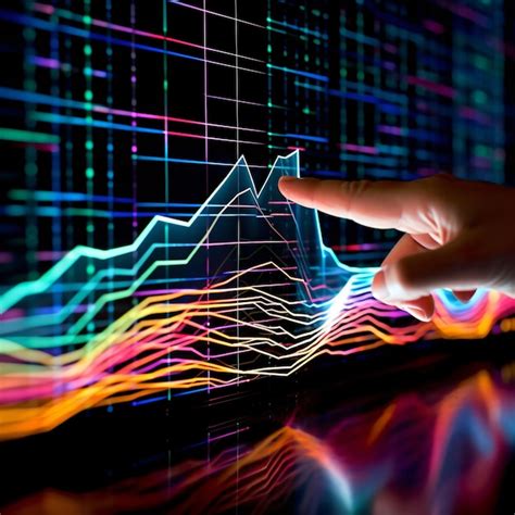 premium ai image hand pointing at a vibrant screen displaying