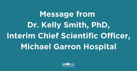 Message From Our Interim Chief Scientific Officer Michael Garron