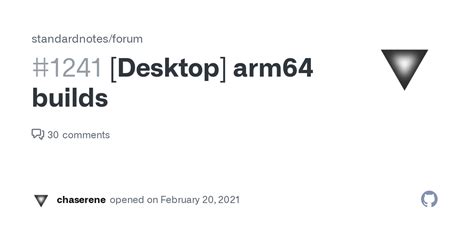 Desktop Arm64 Builds · Issue 1241 · Standardnotesforum · Github