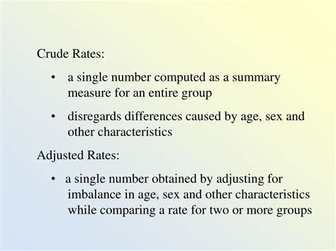 Ppt Age Adjusted Rates Powerpoint Presentation Free Download Id