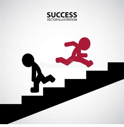 Человек идет вверх по лестнице и человек Aother идет вниз с лестницы Графический дизайн силуэта