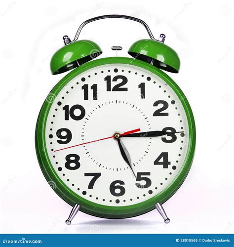 Green Alarm Clock Royalty Free Stock Image 4497304