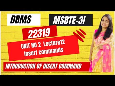Dms Insert Command Unit No Lecture No Sql Dml Command Dml Hindi Shorts Dml Insert