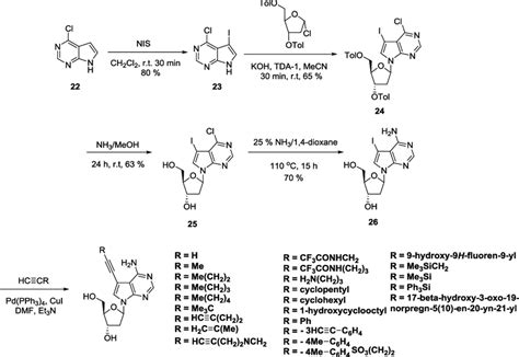 Scheme 4 Synthesis Of 7 Substituted 7 Deaza 2 0 Deoxyadenosine