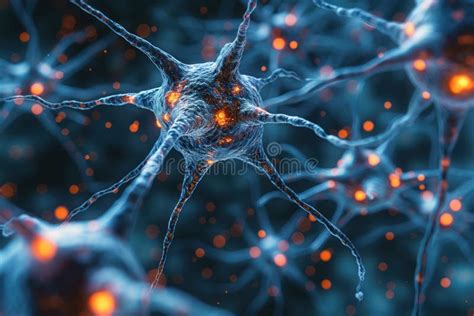 Neuronal Network A Medical Background Of Brain Cells Stock