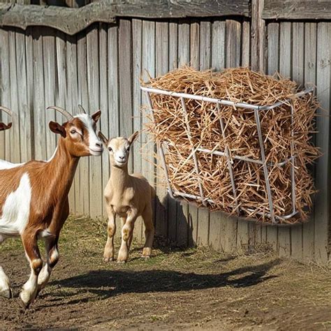 Vevor Livestock Hay Feeder 18 5 Gallons Wall Mounted Goat Hay Rack For