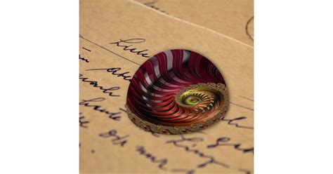 Ruby Jeweled Nautilus Snail Shell Fractal Art Paperweight Zazzle