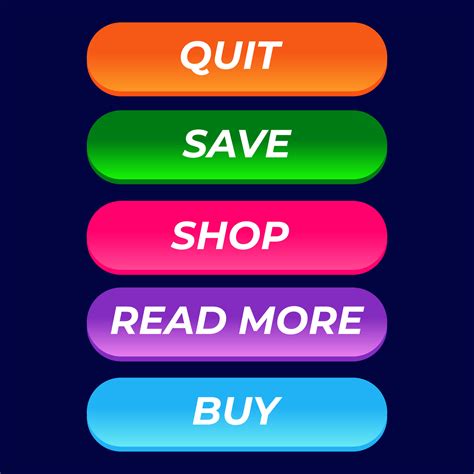 Set Of Vector Material Buttons 11424902 Vector Art At Vecteezy