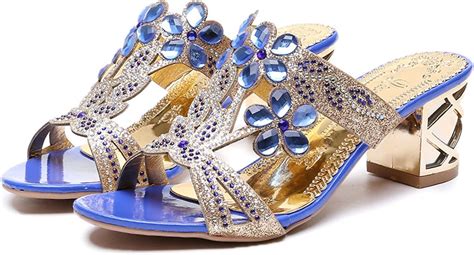 Pantoletten Damen Mit Absatz Silber High Heels Sandalette Plateau Party