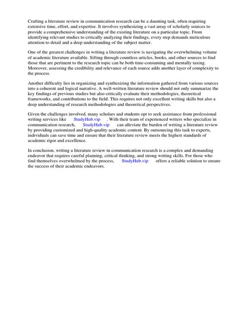 Sources Of Literature Review In Communication Research Pdf