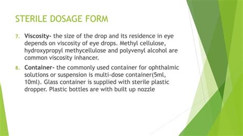 Sterile Dosage Form Opthalmic Pdf