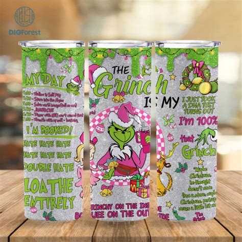 Grinch Christmas Oz Skinny Tumbler Wrap Grinchmas Design Digital PNG The Grinch Designs