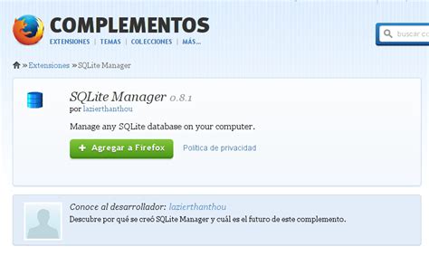 Gambas Mis Programas Y El Softwarelibre Sqlite Maneger Complemento De Firefox Para Gestionar