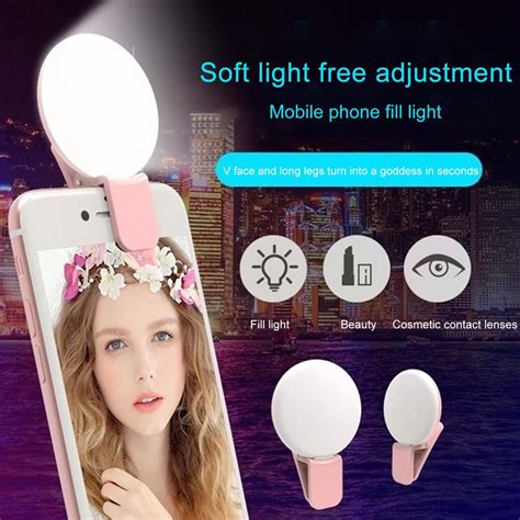 Mini Selfie Light Mobile Phone Portable Led Flasher Portable Selfie