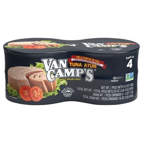 Epallet Van Camp S Solid Light Yellowfin Tuna In Oil 6 4 5oz