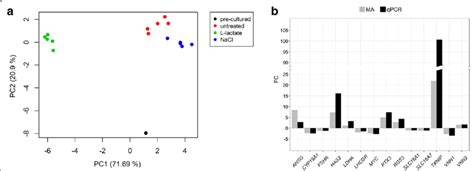 validation of the microarray data from selected marker genes of the