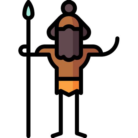 Man Puppet Characters Lineal Color Icon