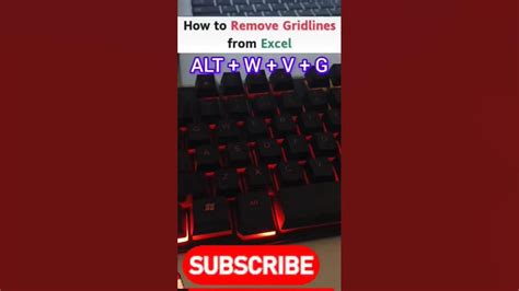 How To Remove Gridlines From Excel Tipsandtricks Ytshorts Shorts