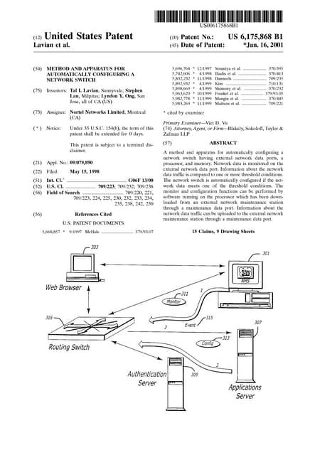 method and apparatus for automatically configuring a network switch pdf