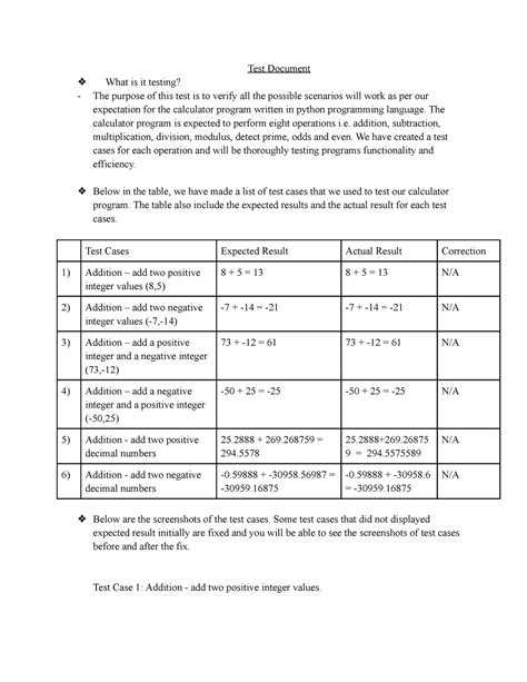 Python Test Doc Project 2 Cs 330 Test Document What Is It Testing