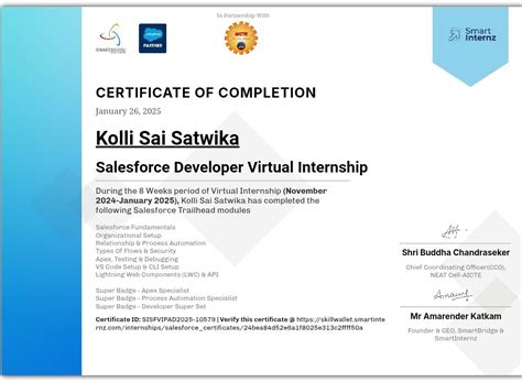Salesforce Virtualinternship Trailhead Crm Professionalgrowth Learningjourney Sai