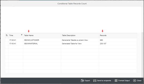 remove no value data from database tables in bw skywind software