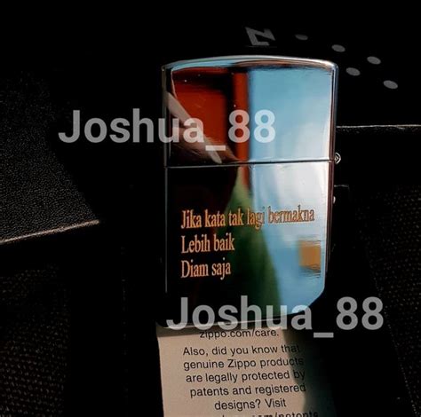 Jual Korek Api Zippo Silver Crome Grade Ori Bisa Request Tulisan Nama Sendiri Di Lapak Joshua