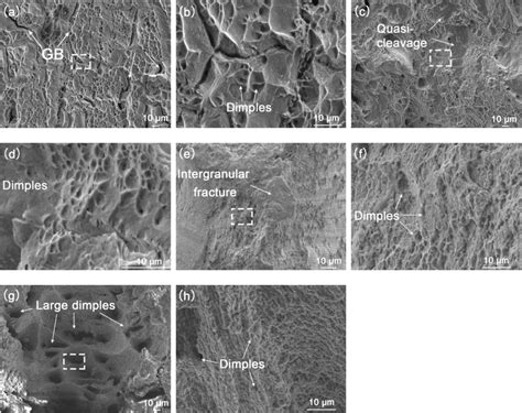 Fracture Surfaces Of The Tensile Specimens At A B Room Temperature