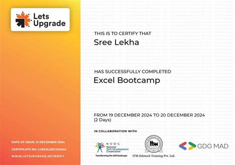 Achievement Excelbootcamp Continuouslearning Professionalgrowth