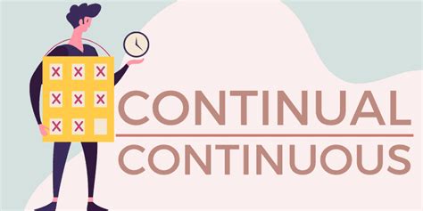 Continual Vs Continuous Usage Difference Examples