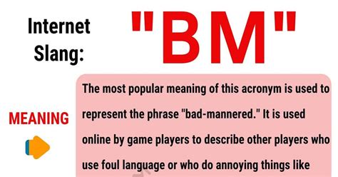 Bm Meaning What Does Bm Stand For • 7esl