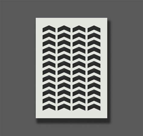 Chevron Pattern Stencil Reusable Stencils For Wall Art Home Etsy Uk