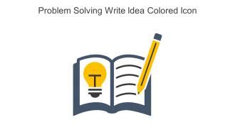 Problem Solving Write Idea Colored Icon In Powerpoint Pptx Png And Editable Eps Format PPT