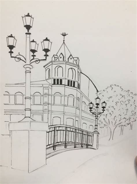 Рисунок города Рисунок города Летние художественные проекты Пейзажи