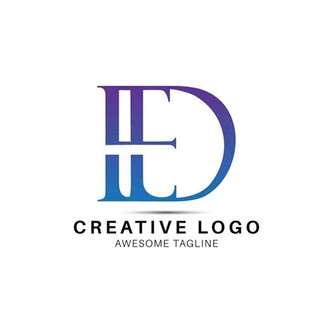 Ed Letter Creative Logo Design Icon 34116710 Vector Art At Vecteezy