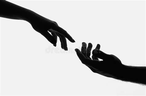 Reaching Touching Hands Reach Hand Hopeful Concept Two Hands Trying