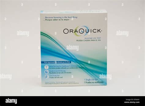 An Oraquick In Home HIV Testing Kit Stock Photo Alamy