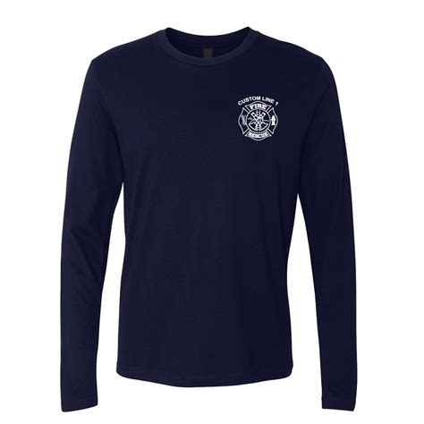 Customized Fire Rescue With Dept Initals Premium Long Sleeve Shirt