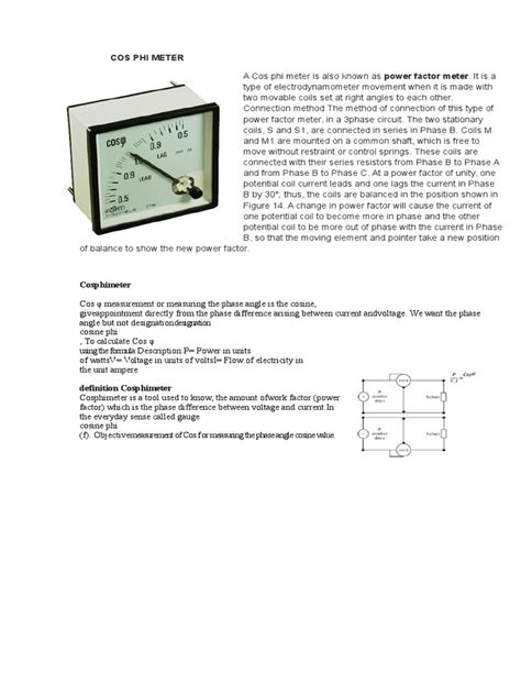 Cos Phi Meter