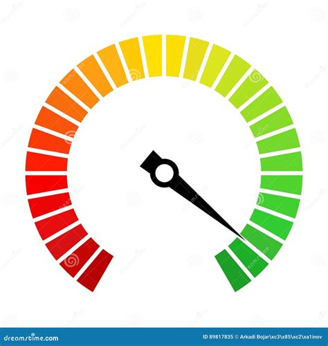 Speedometer Dial Vector Icon Stock Vector Illustration Of Green Black 89817835