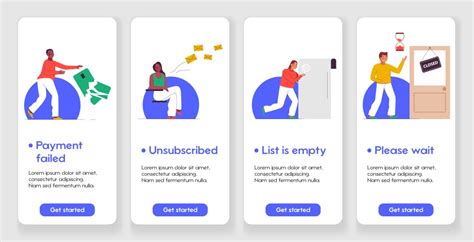Ui Kit Of Mobile App Page Profile And Sidebar Vector Image